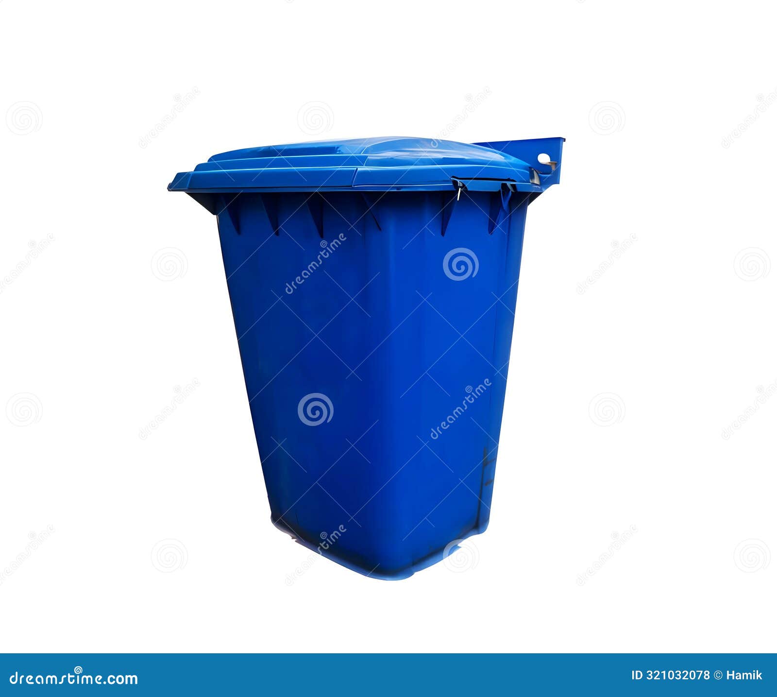 Blue Paper Recycling Bin Isolated on White Stock Illustration ...