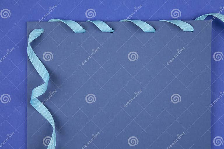 Blue paper with ribbon stock image. Image of paper, blue - 18401283
