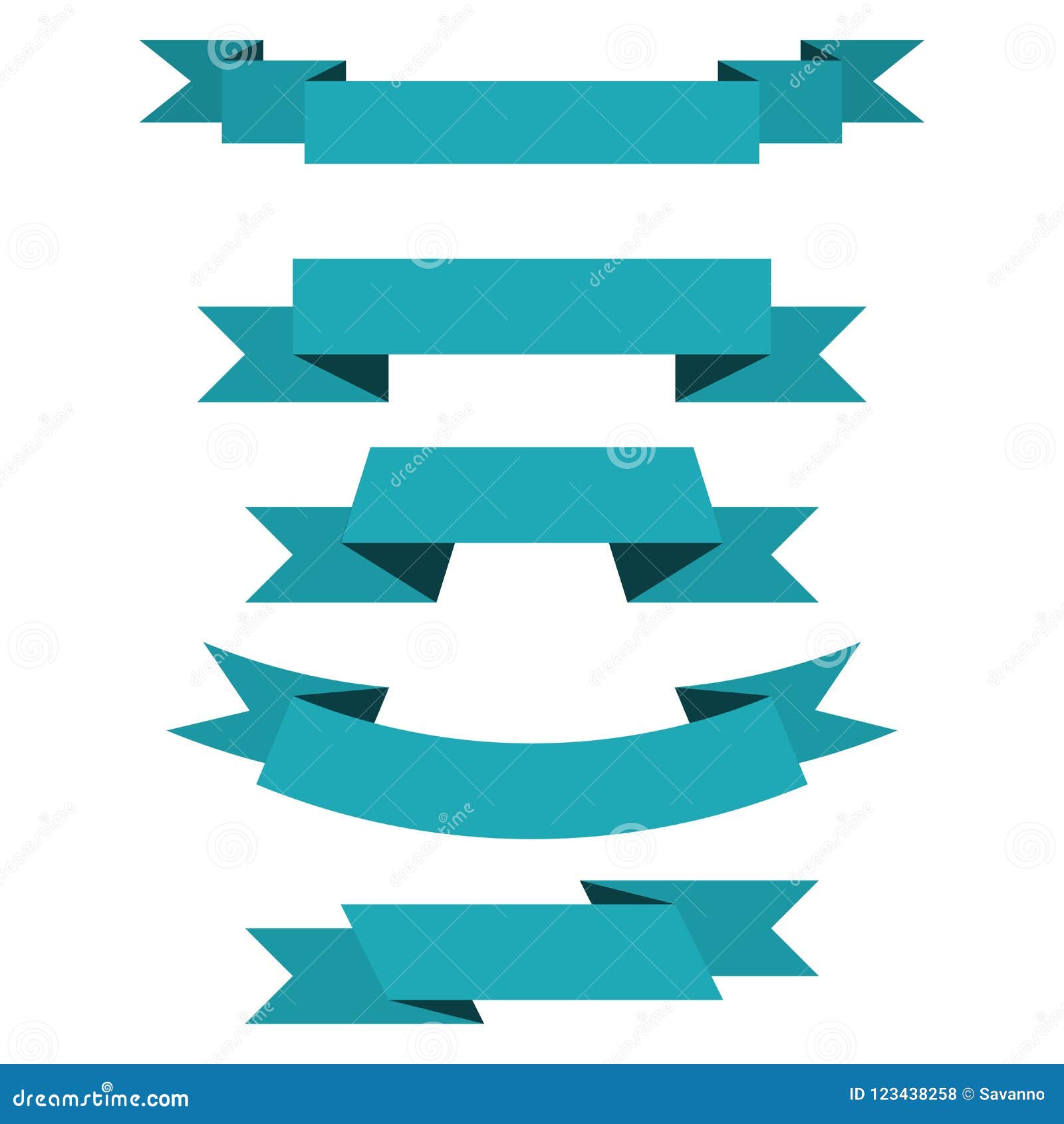 Blue paper scrolls. Set stock vector. Illustration of sticker - 123438258