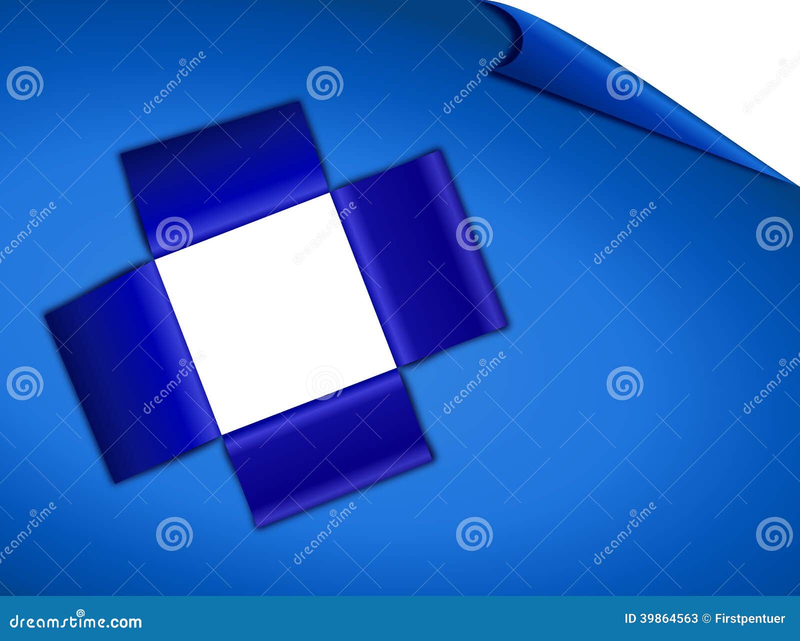 Blue Paper with Square Ripped Strips and Place for Text Stock ...