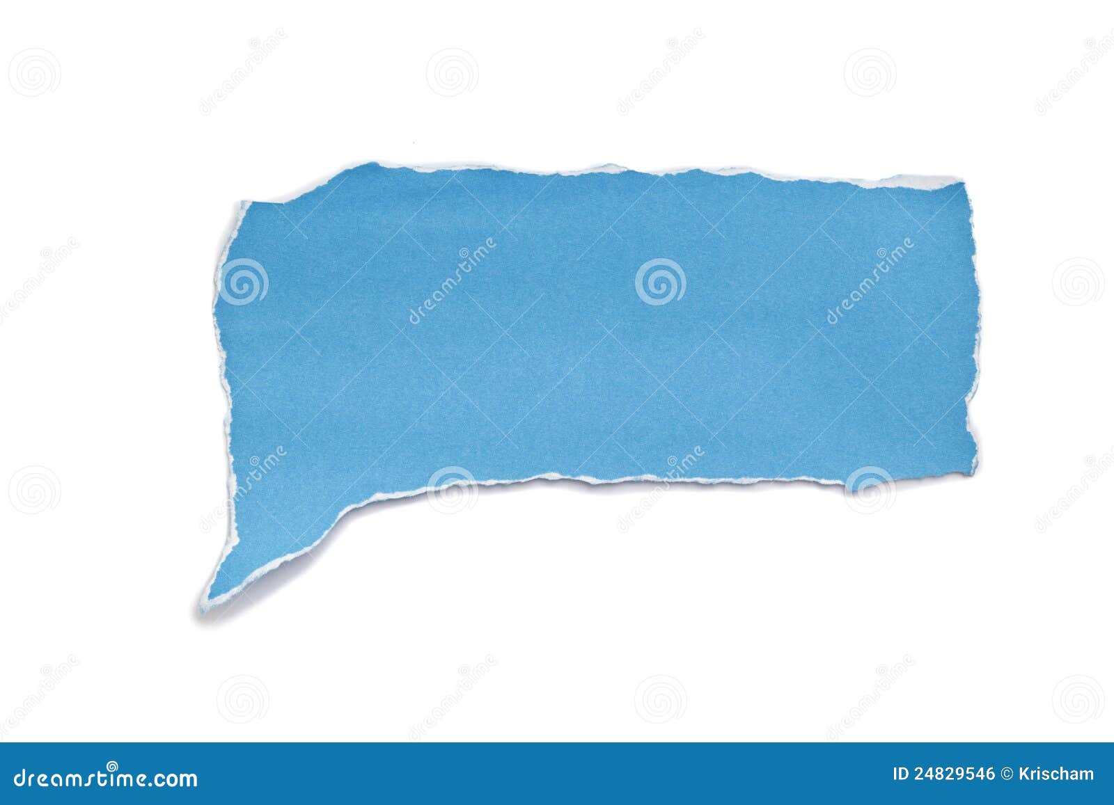 Blue Paper Tear Bubble Shape Stock Photo - Image of product, arrow ...