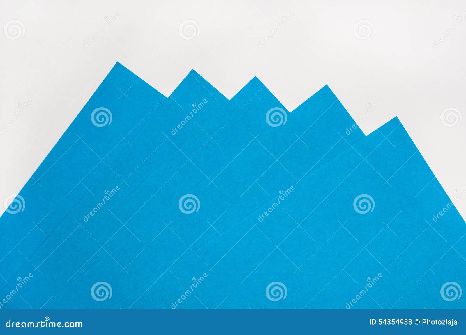 Blue Papers for Origami on the White Background Stock Photo - Image of ...