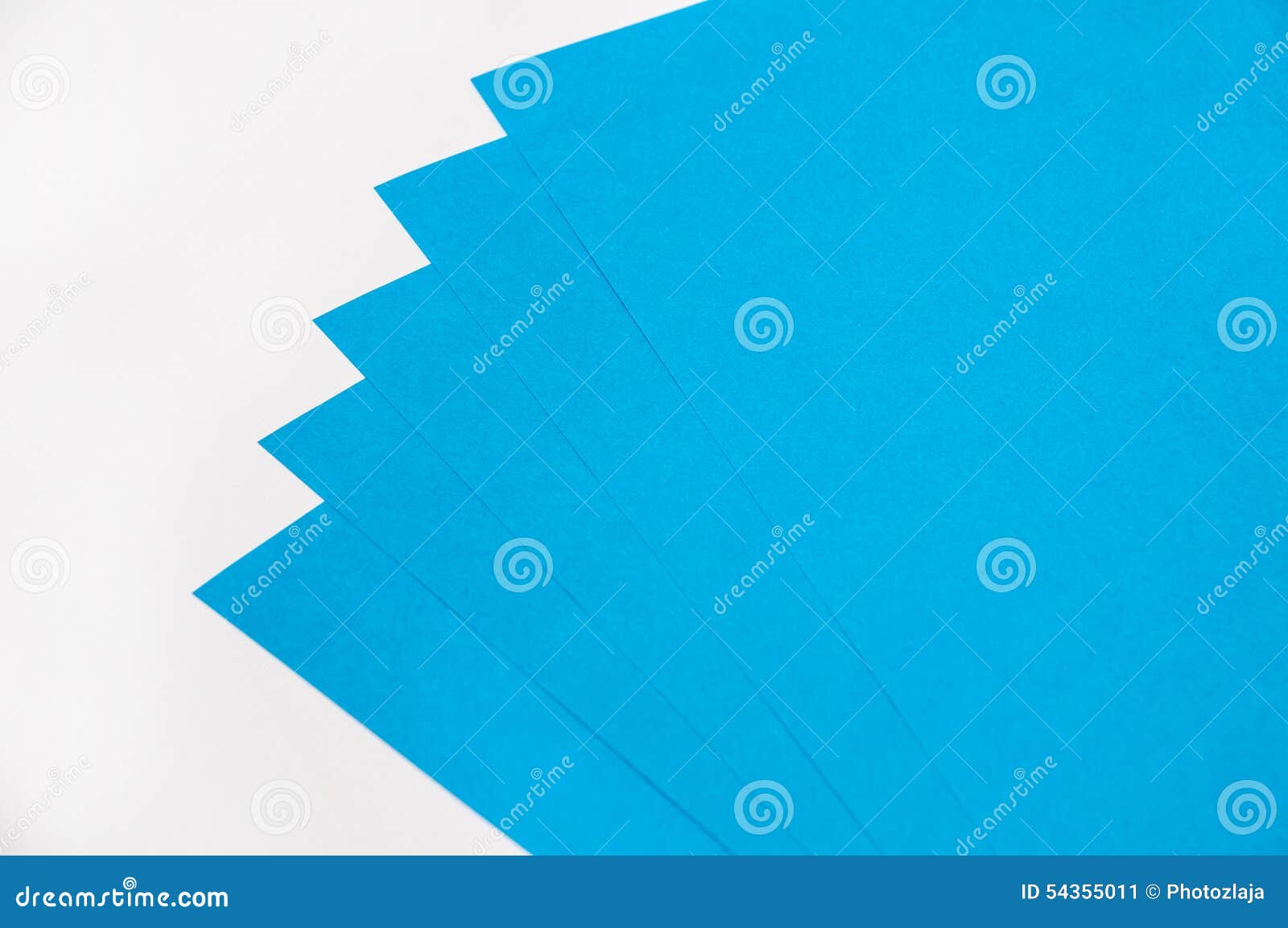 Blue Papers for Origami on the White Background Stock Image - Image of ...
