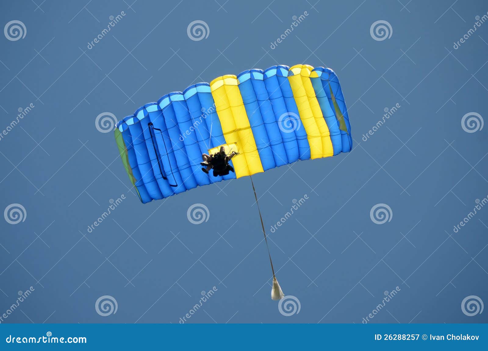 Blue parachute stock image. Image of blue, parachute - 26288257