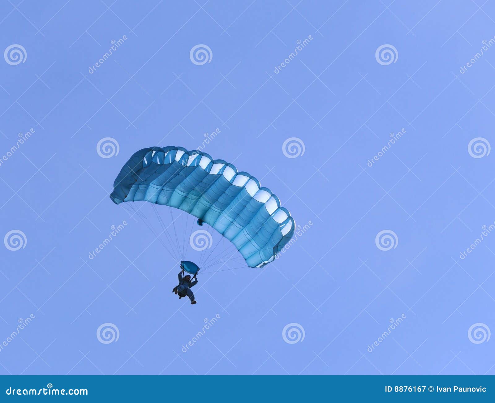 Blue parachute stock image. Image of leisure, contrast - 8876167