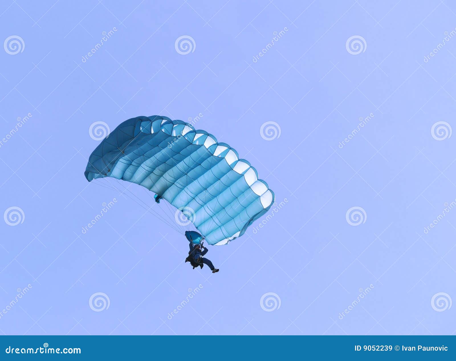 Blue parachute stock image. Image of contrast, athlete - 9052239
