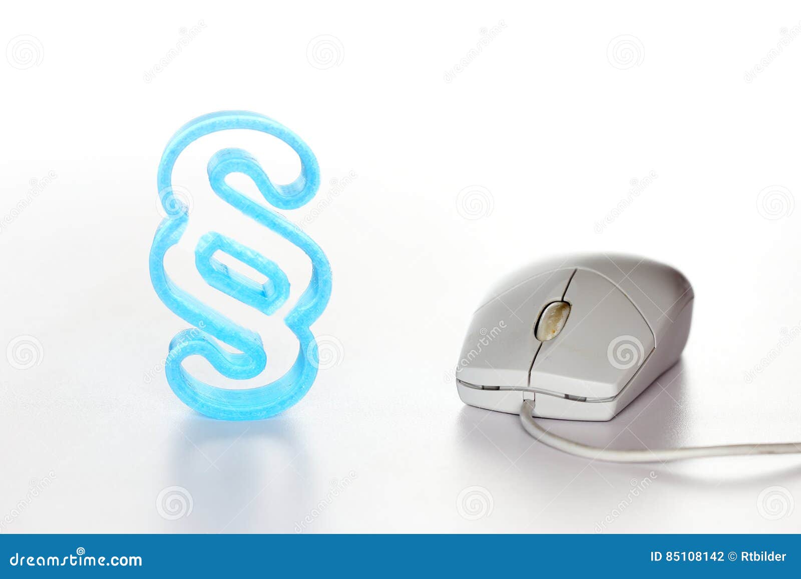 Blue Paragraph Symbol with Computer Mouse Stock Photo - Image of ...