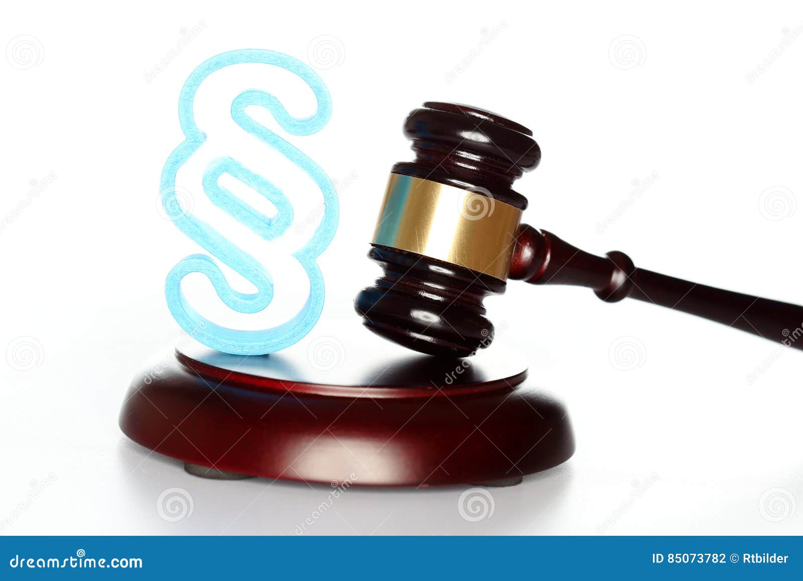 Blue Paragraph Symbol with Hammer Stock Photo - Image of lawyer, offer ...