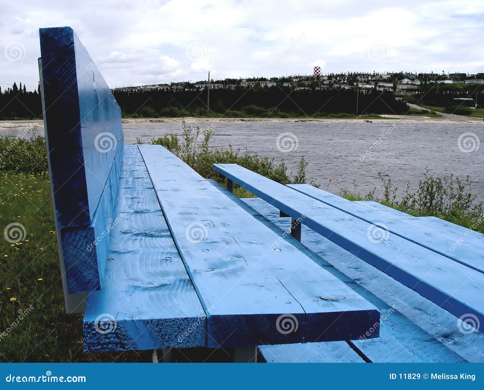 Blue Park Bench stock image. Image of abstract, seat, blue - 11829