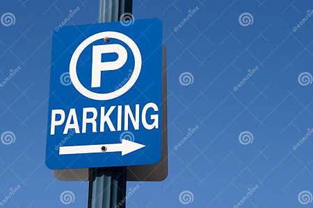 Blue Parking Sign stock photo. Image of notice, sign, public - 733070