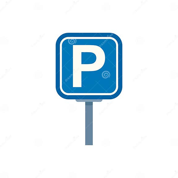 Blue Parking Sign Indicating Parking is Allowed Stock Illustration ...