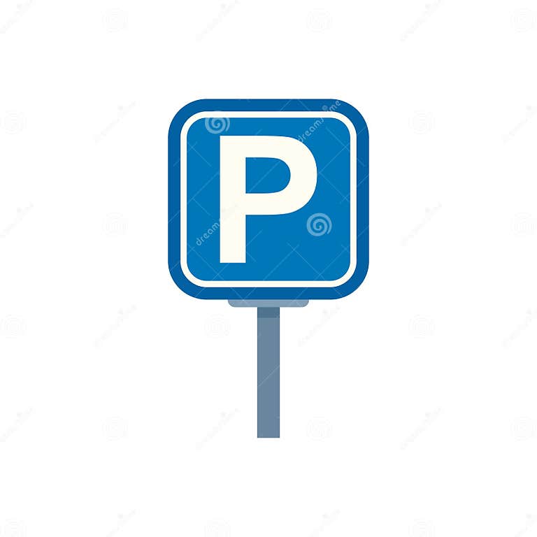 Blue Parking Sign Indicating Parking is Allowed Stock Illustration ...