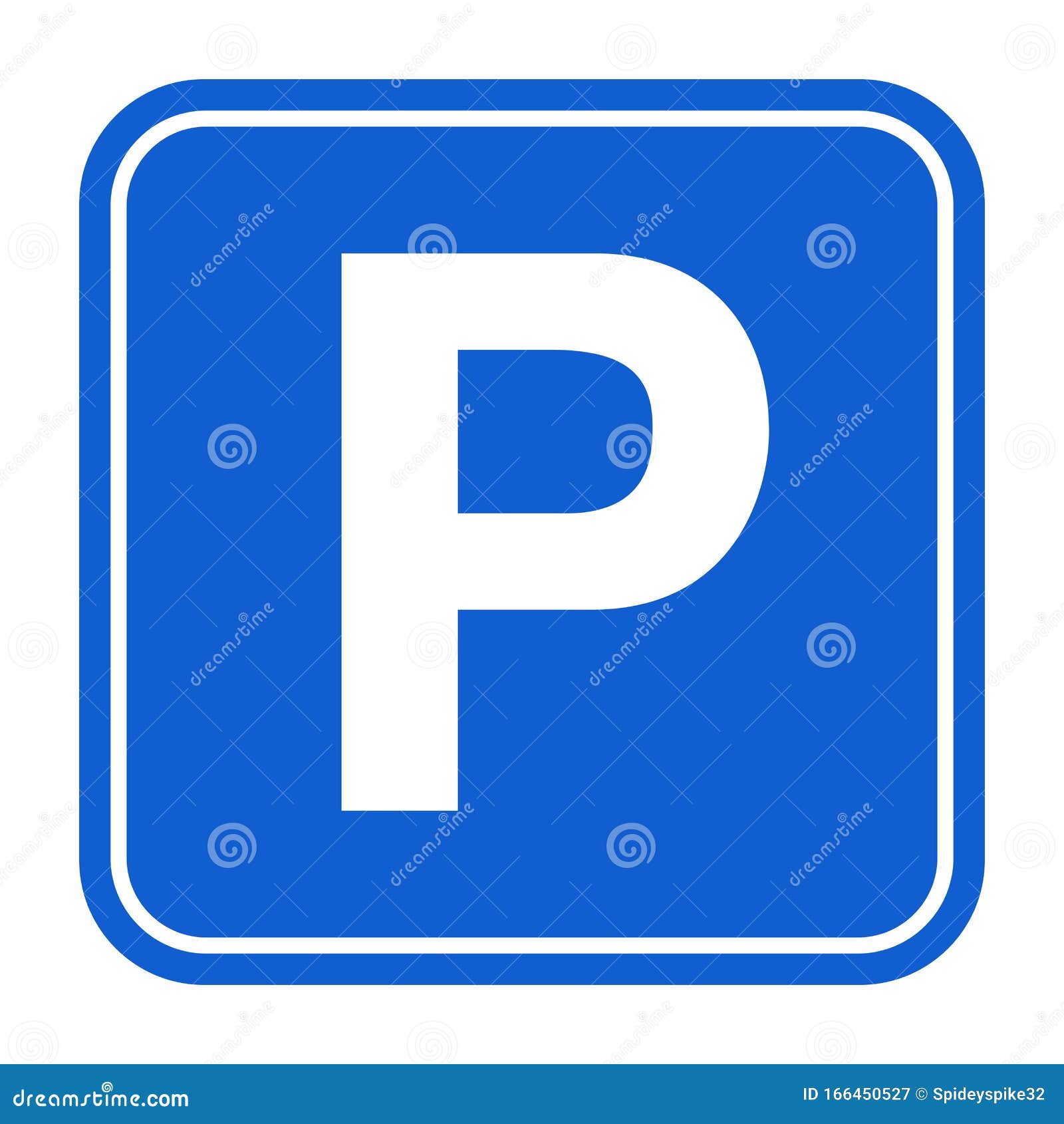 Blue Parking Sign. Isolated Vector Illustration Stock Vector ...