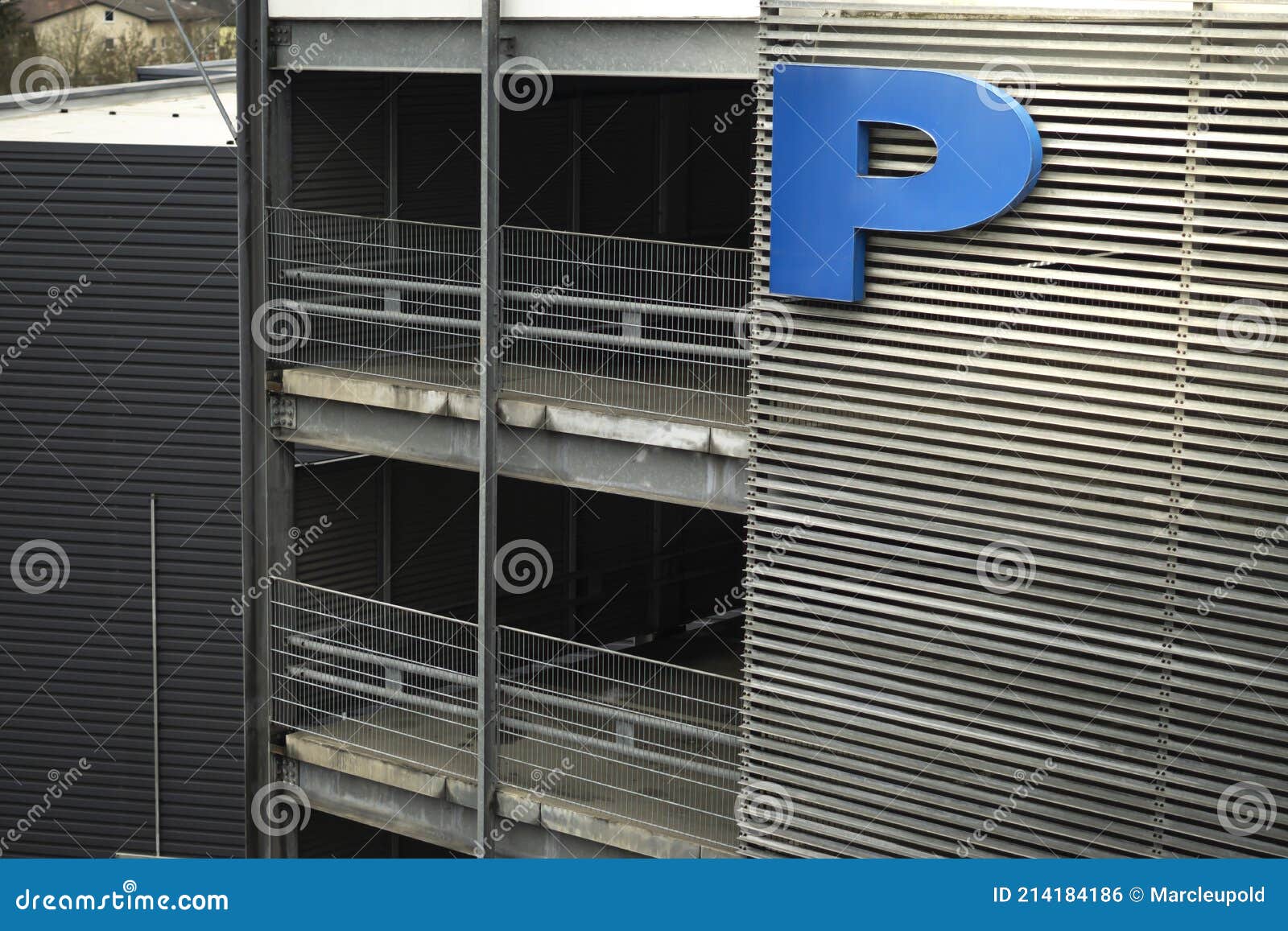 Blue Parking Sign stock photo. Image of parking, public - 214184186