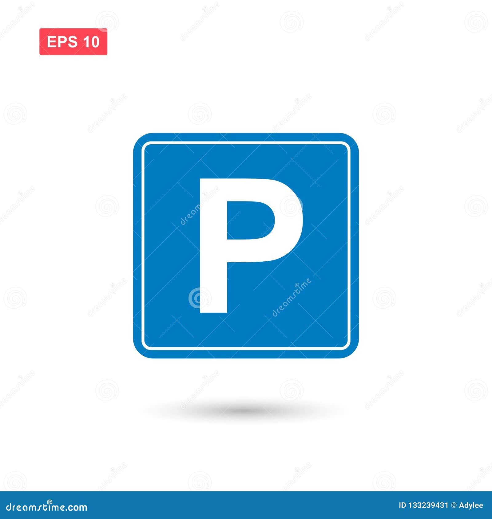 Blue Parking Sign Vector Isolated Stock Vector - Illustration of graph ...