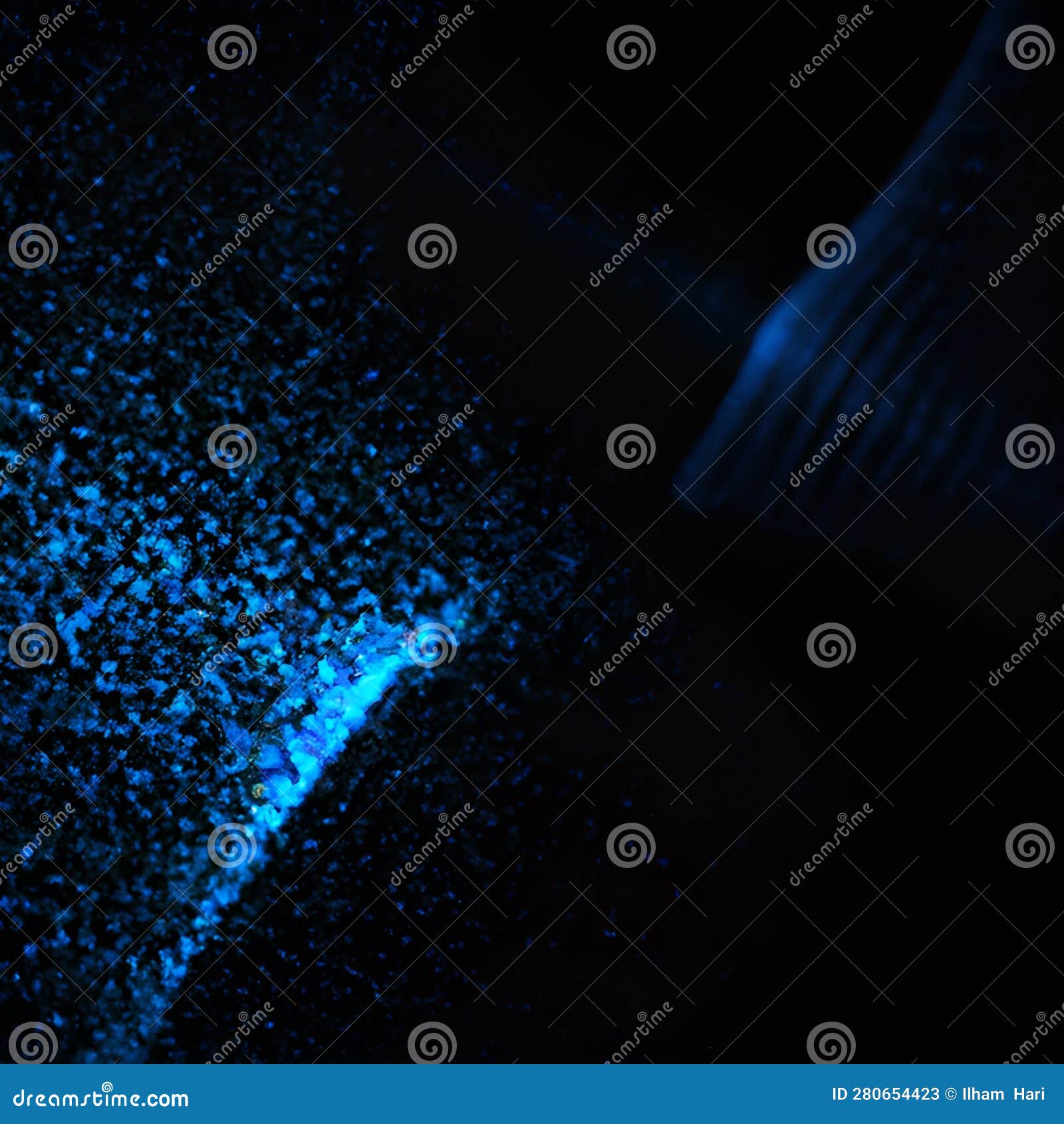 Blue Particle Atom Science Technology Abstract Background Stock ...