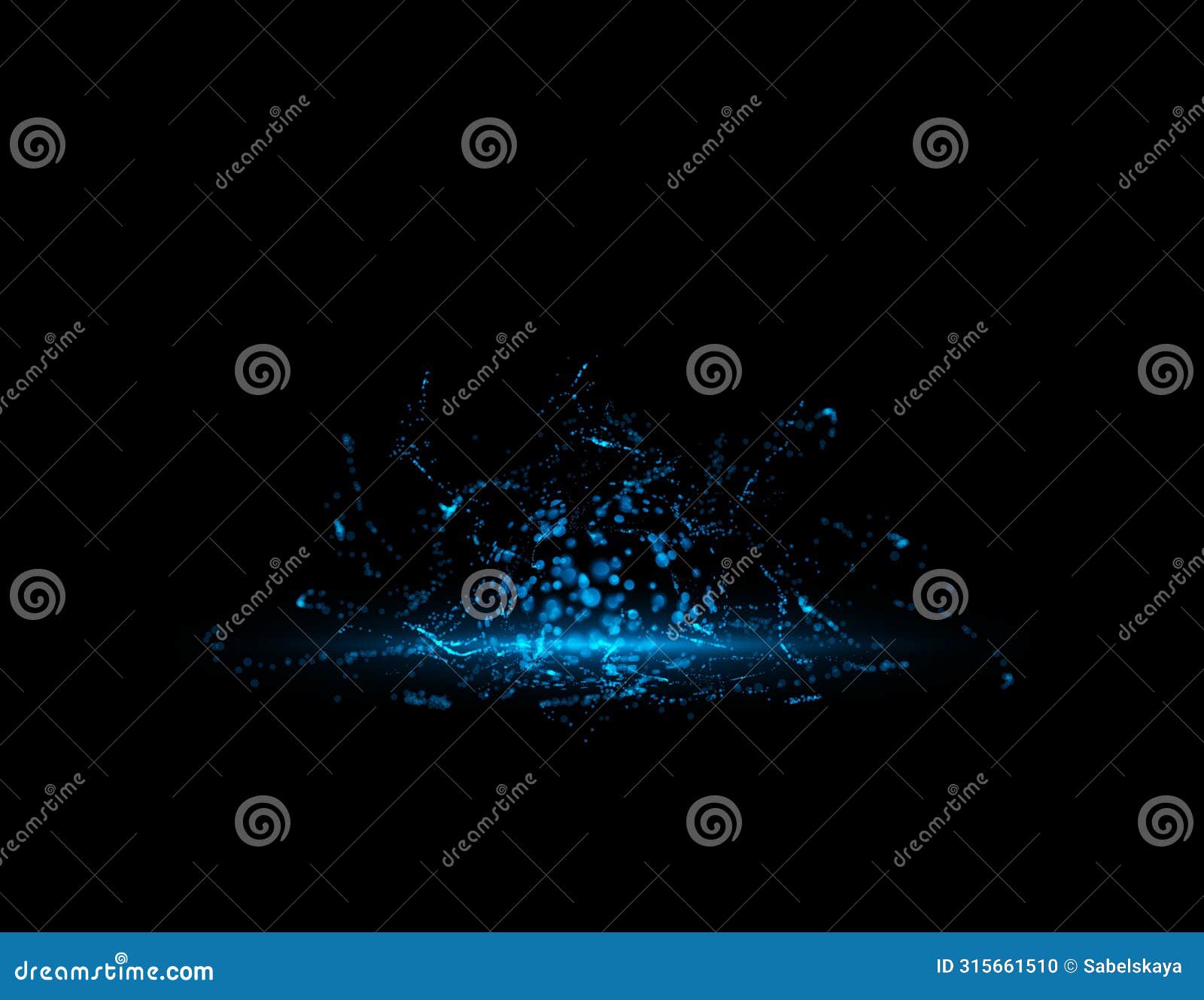 Blue Particle Explosion. Vector Illustration Stock Vector ...