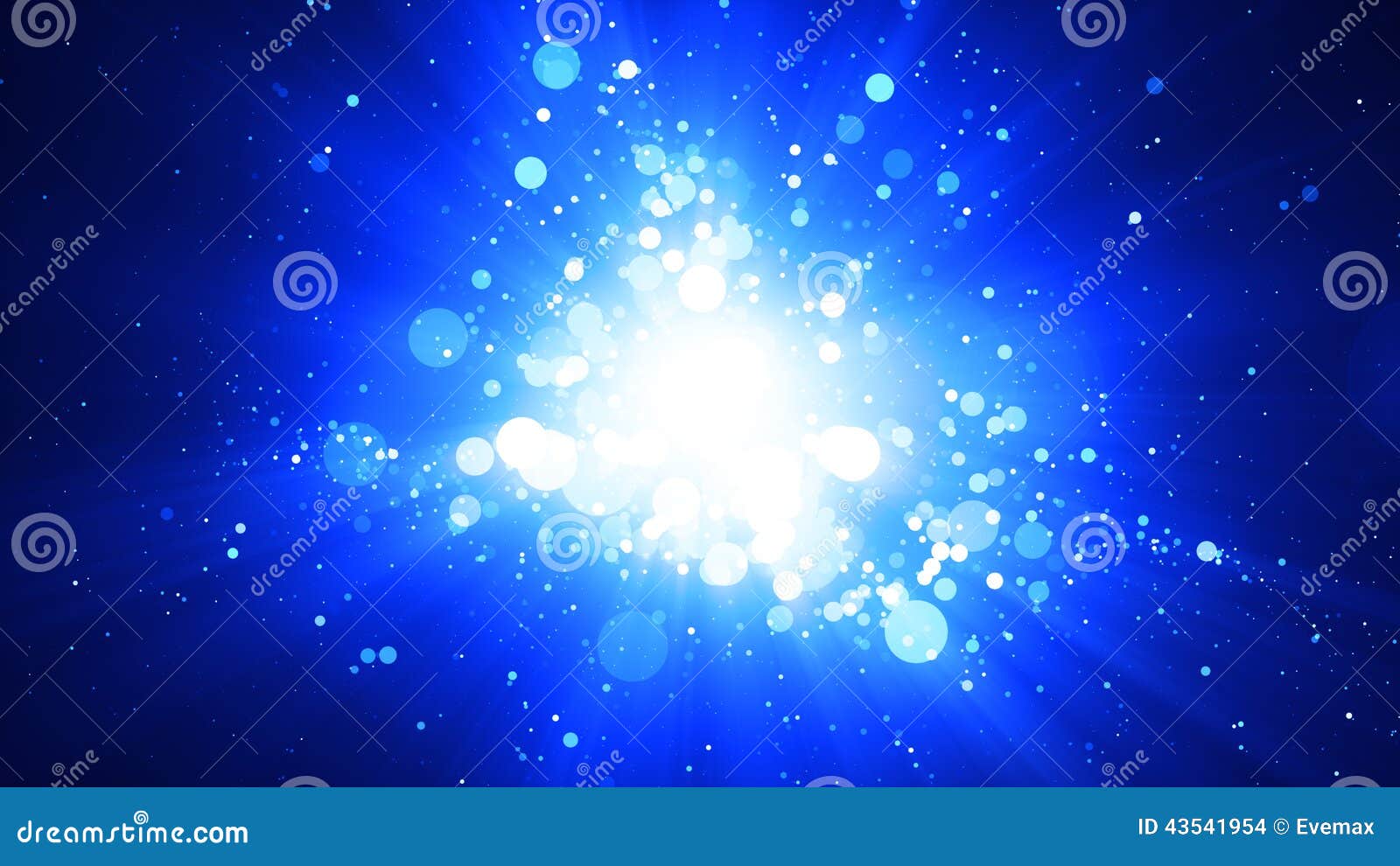 Blue Particles Abstract Background Stock Illustration - Illustration of ...