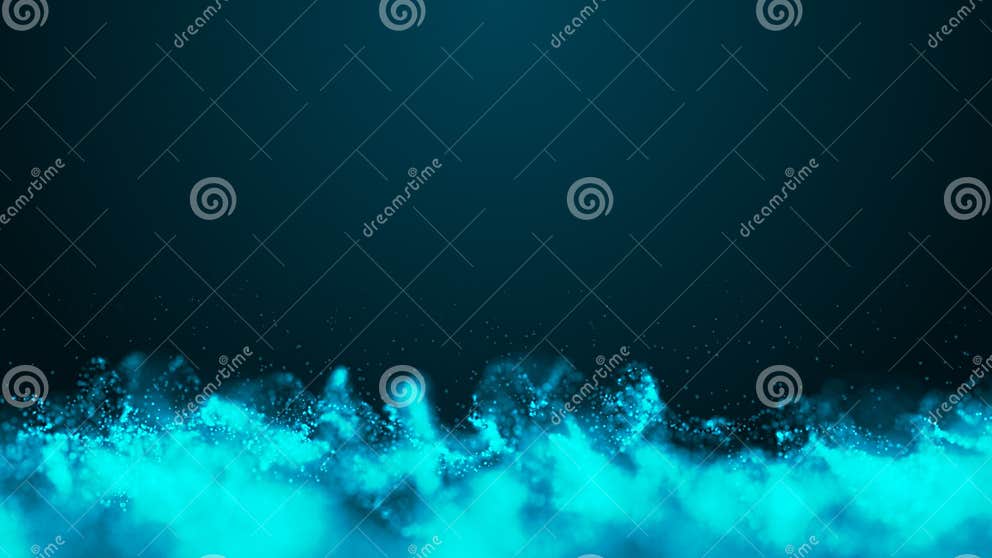 Blue Particles at the Bottom of an Abstract Glitter Background ...