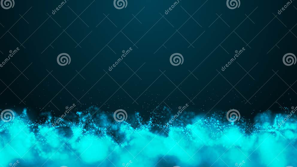 Blue Particles at the Bottom of an Abstract Glitter Background ...