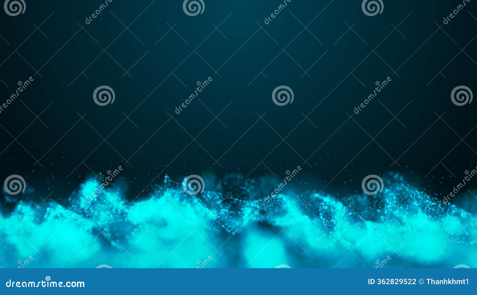 Blue Particles at the Bottom of an Abstract Glitter Background ...