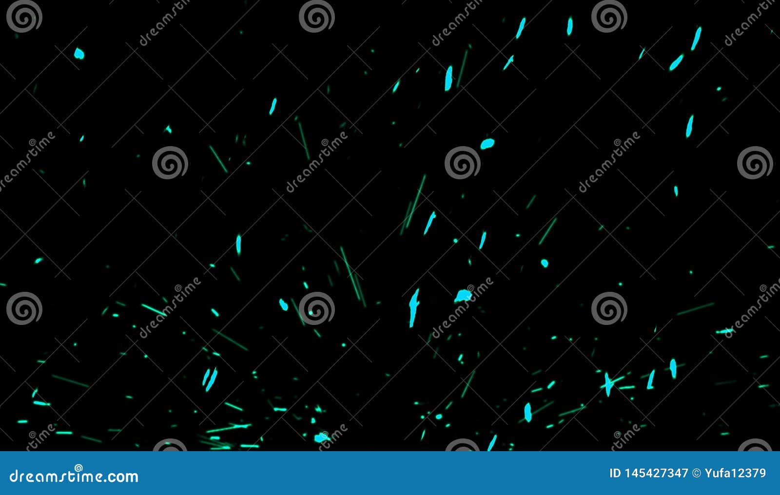 Blue Particles Sparkle Spray Debris. Overlays Background . Design ...