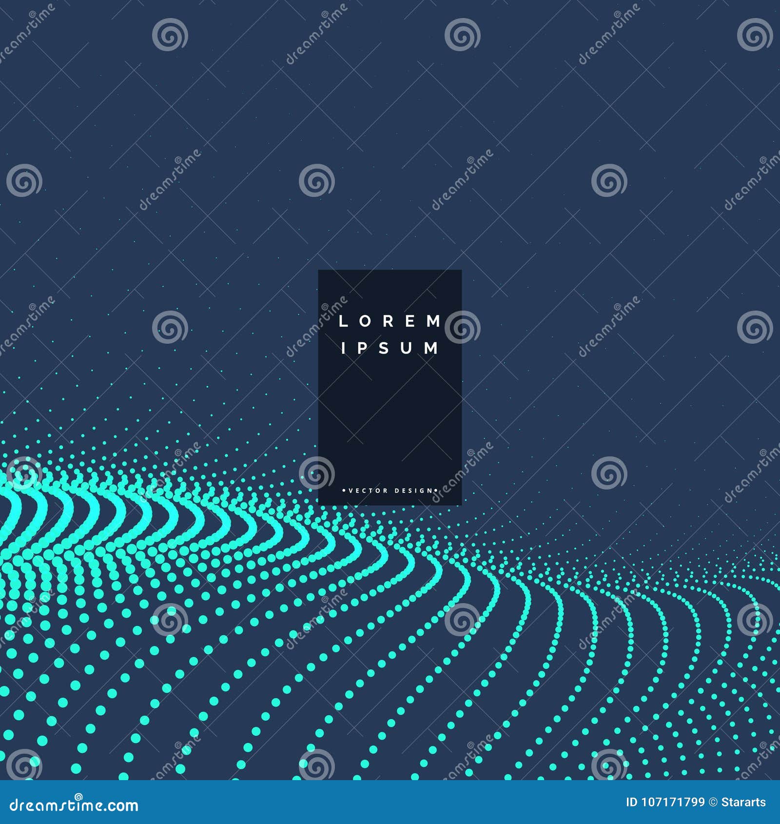 Blue Particles Technology Background Design Stock Vector - Illustration ...