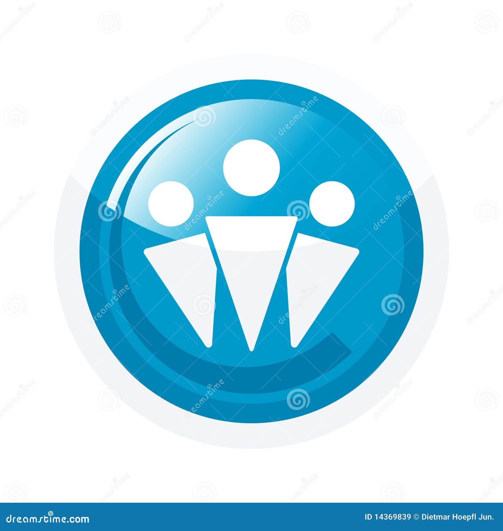 Blue partnership icon stock vector. Illustration of bluish - 14369839