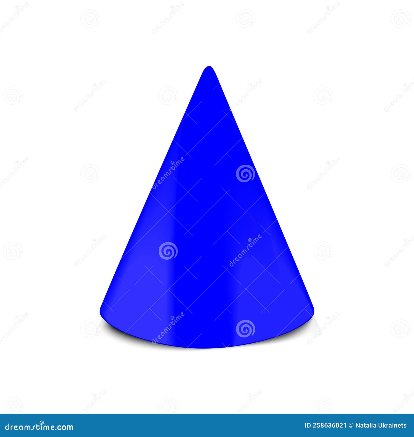 Blue party hat stock vector. Illustration of birthday - 258636021