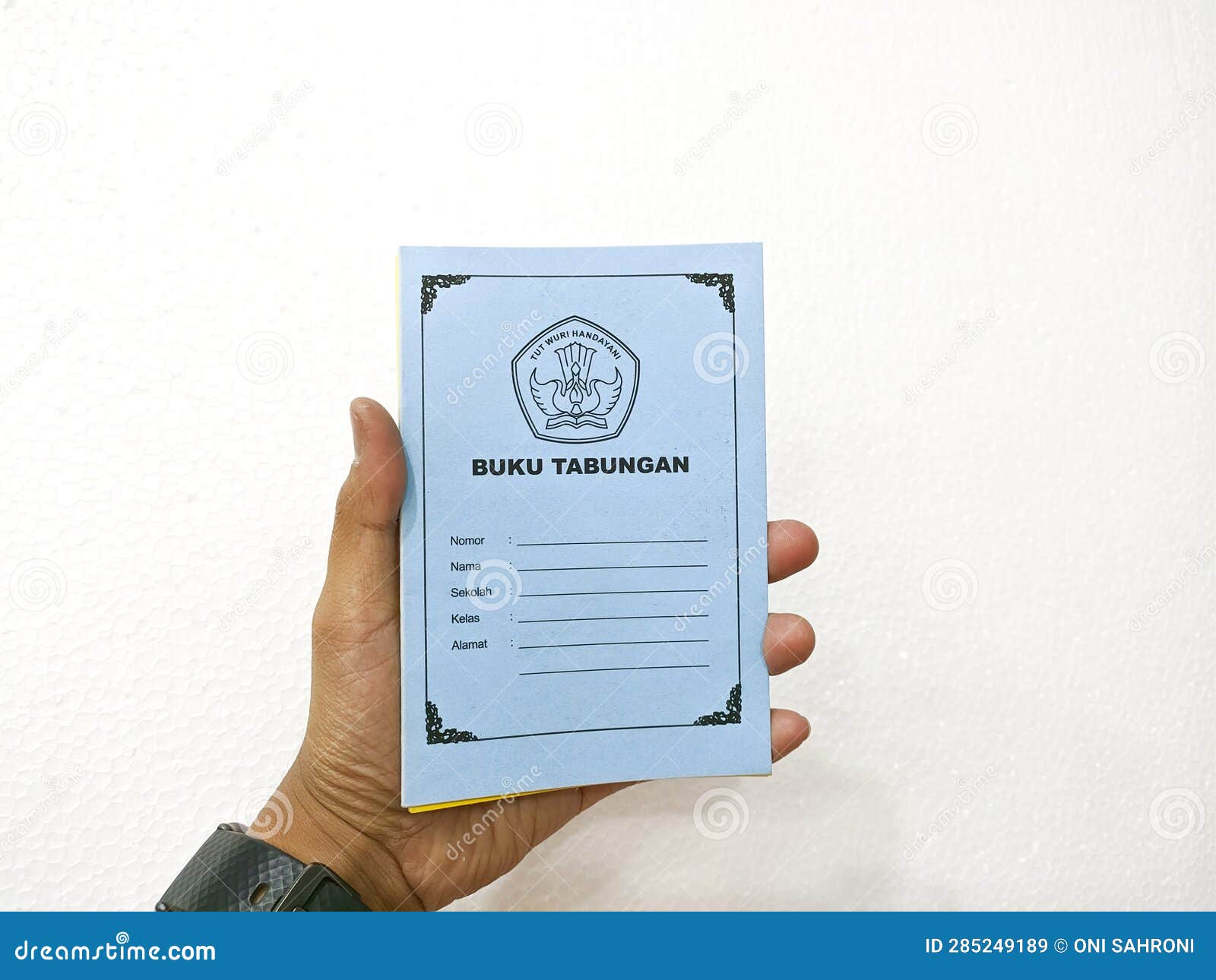 Blue Passbook for Elementary School Kids Stock Image - Image of ...