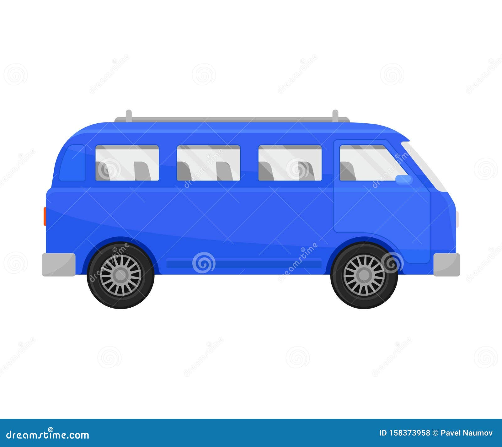 Blue Mini Van Clip Art