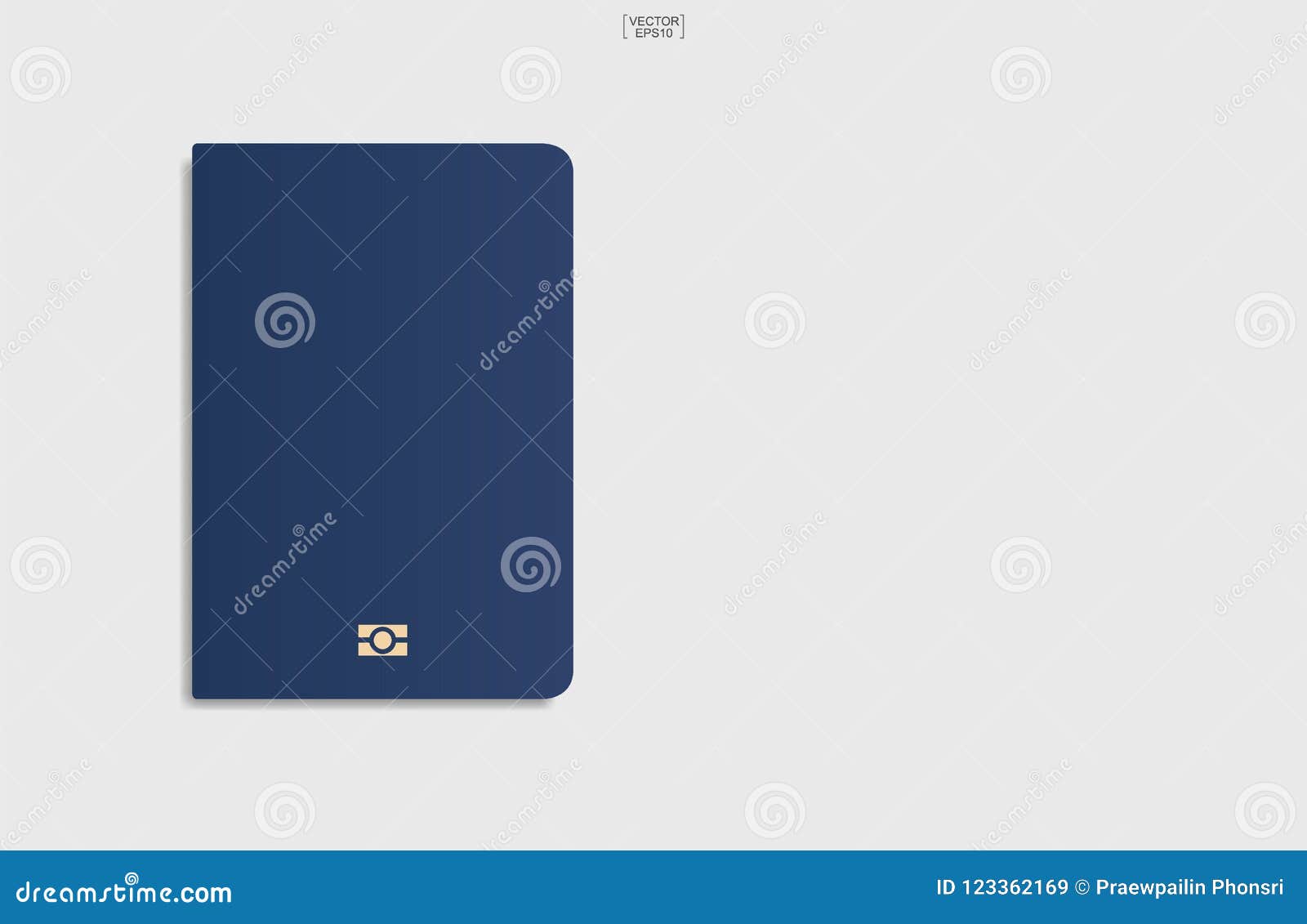 Blue Passport. International Identification Document For Travel. Vector ...