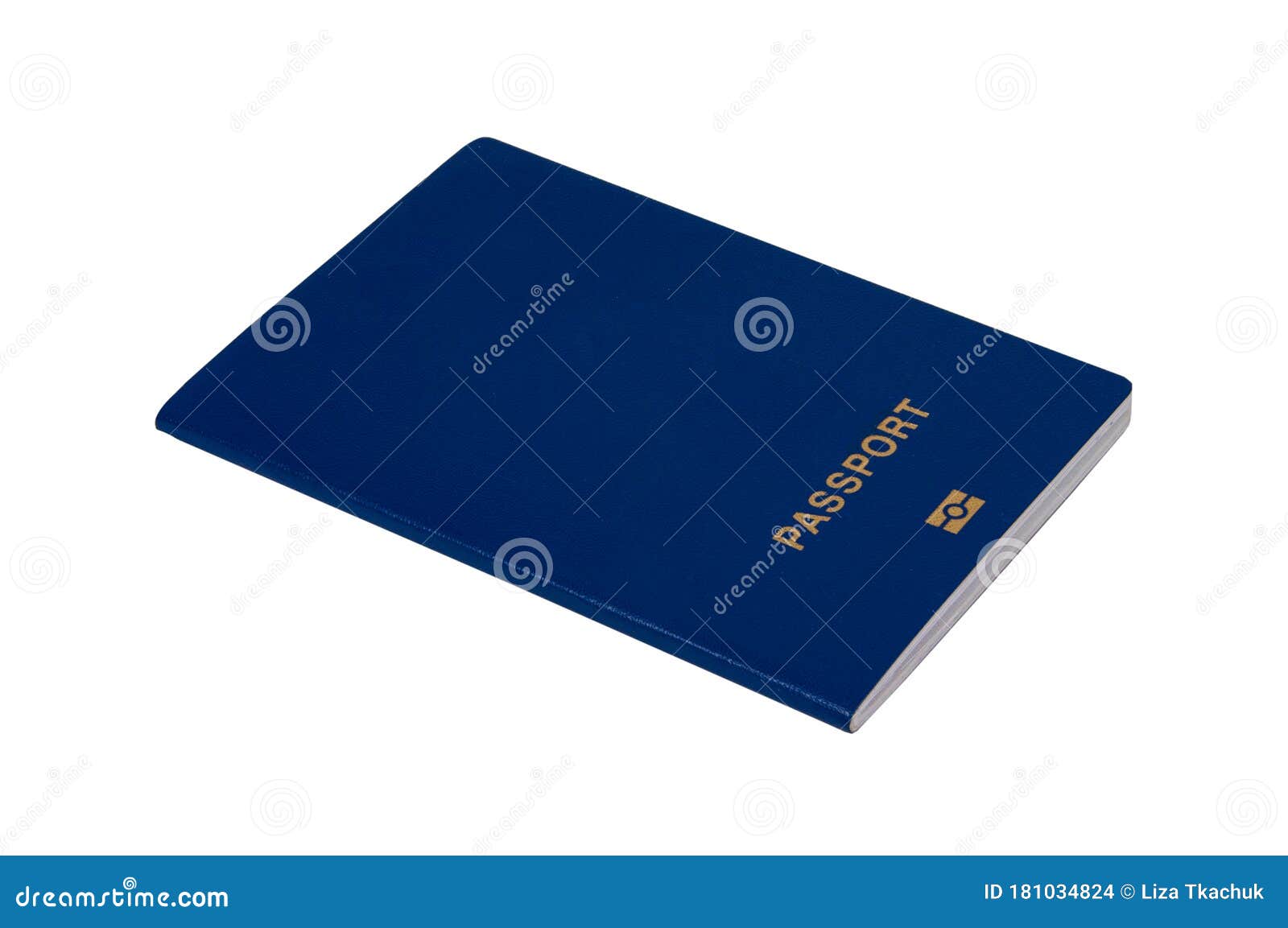 Blue Passport Book Isolated on the White Stock Photo - Image of ...