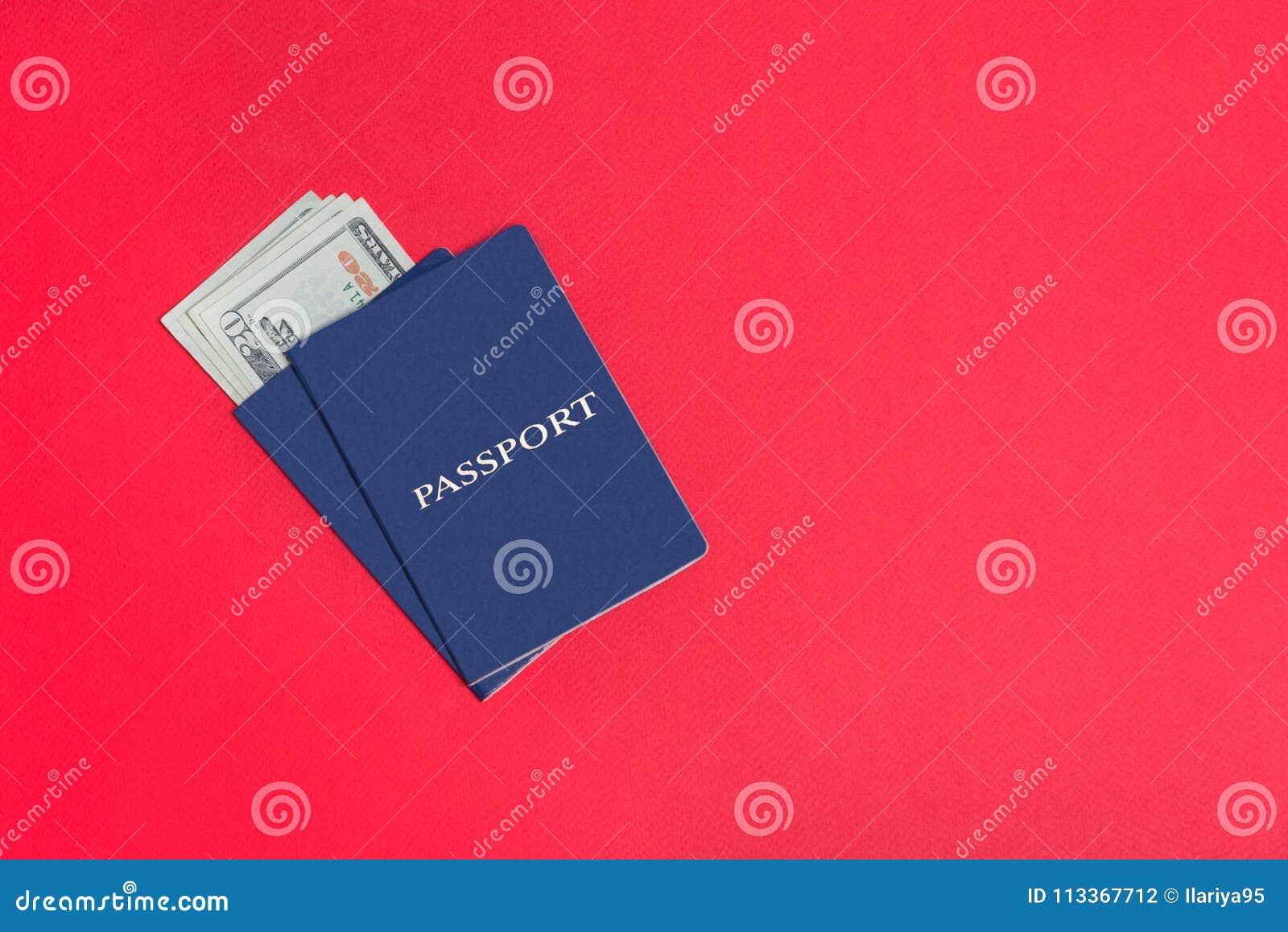 Blue Passport Lying on the Background Stock Photo - Image of ...
