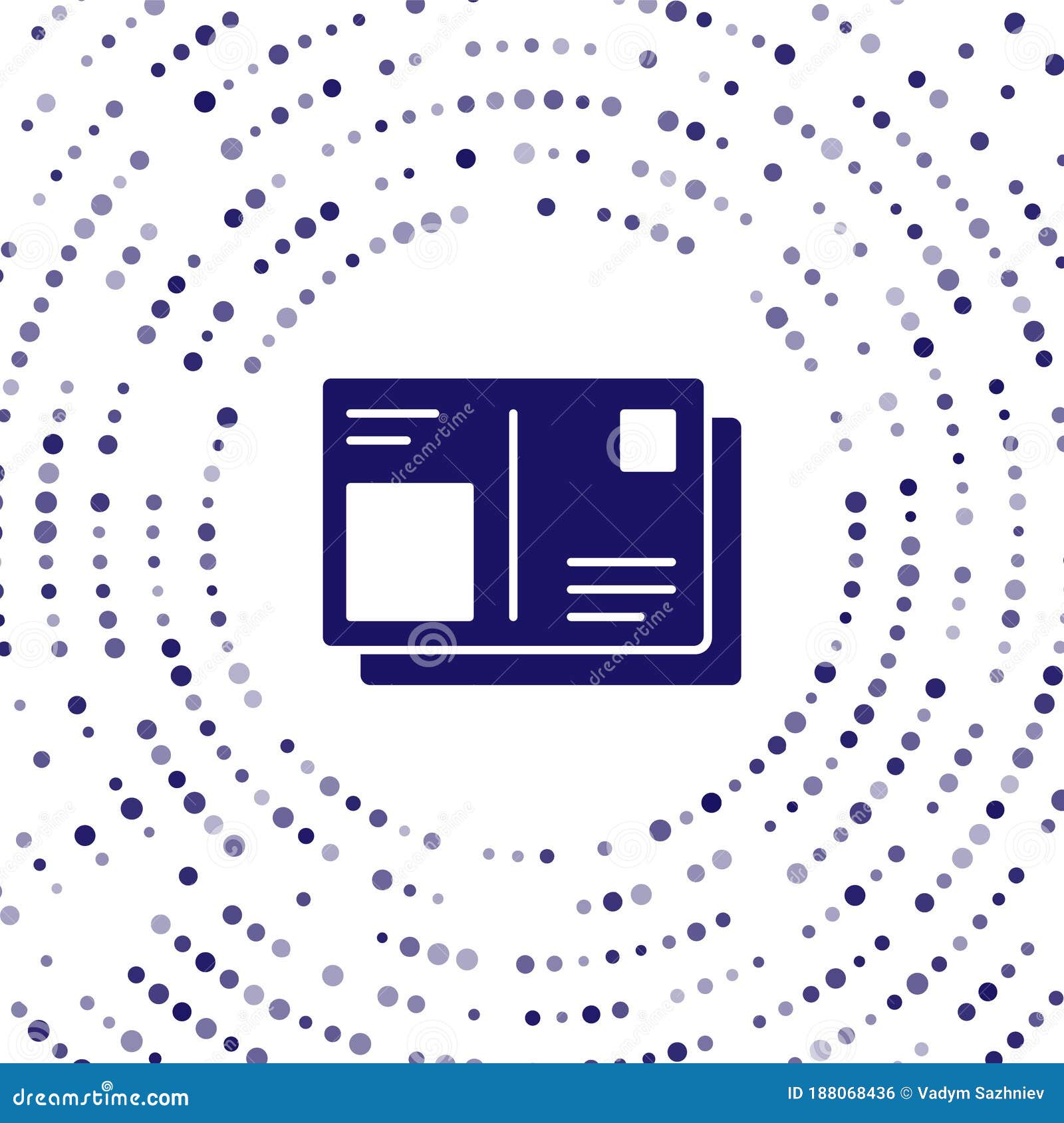 Blue Passport with Visa Stamp Icon Isolated on White Background ...