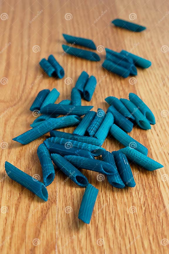 Blue pasta stock image. Image of wooden, pasta, artificial - 14087745