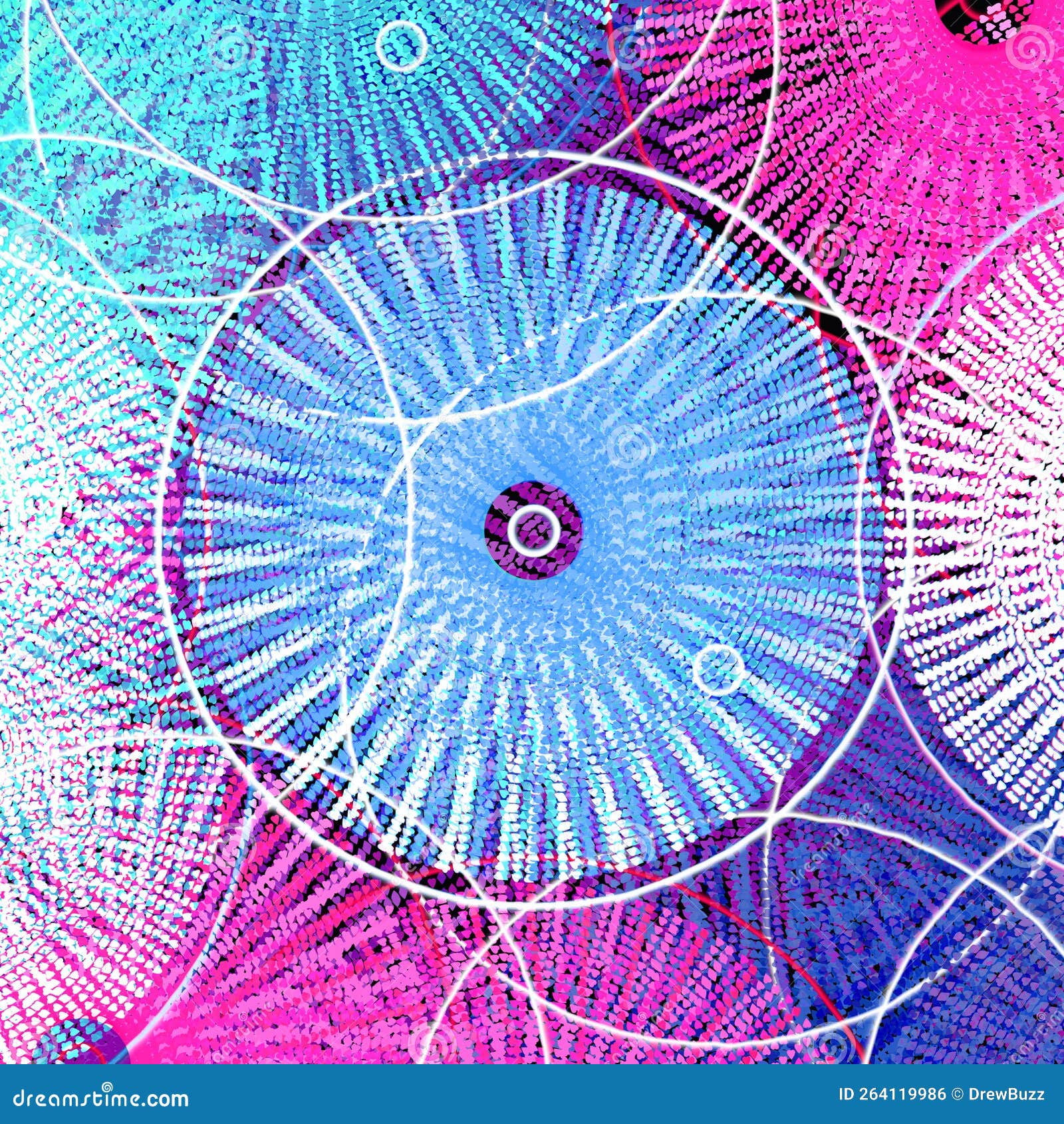 Blue Pastel Pink Spiral Heart Pattern Pinwheel Circle Abstract ...