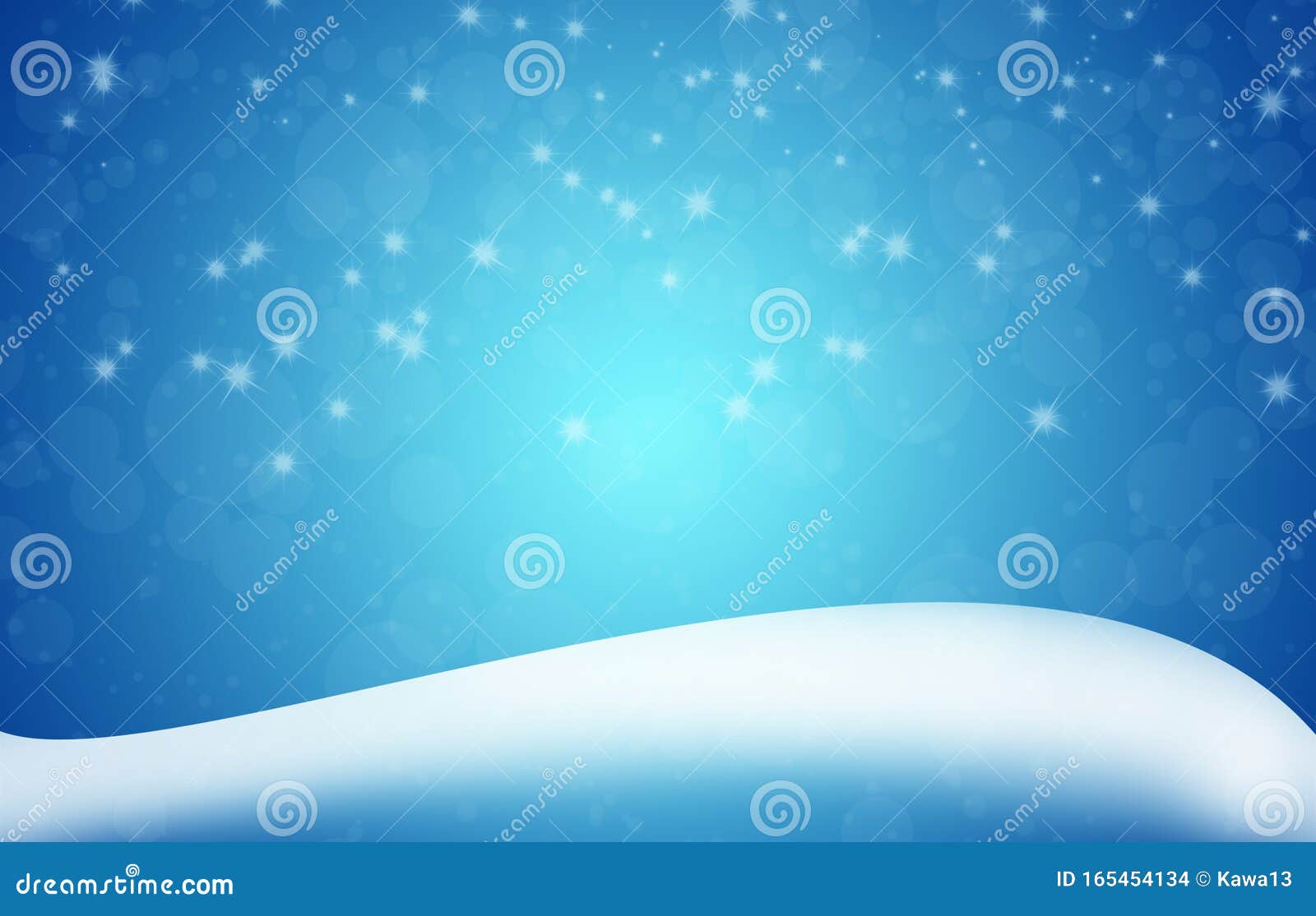 Blue Pastel Winter Background with Snow Stock Illustration ...