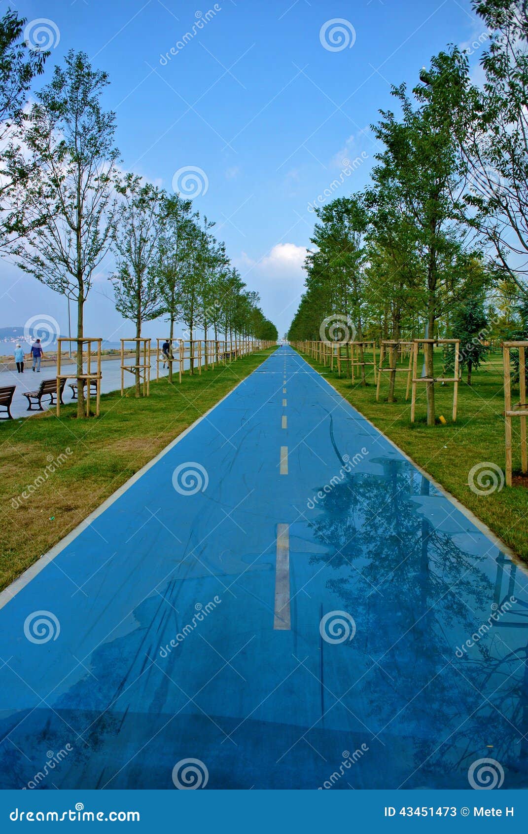 Blue path stock image. Image of path, outdoor, istanbul - 43451473