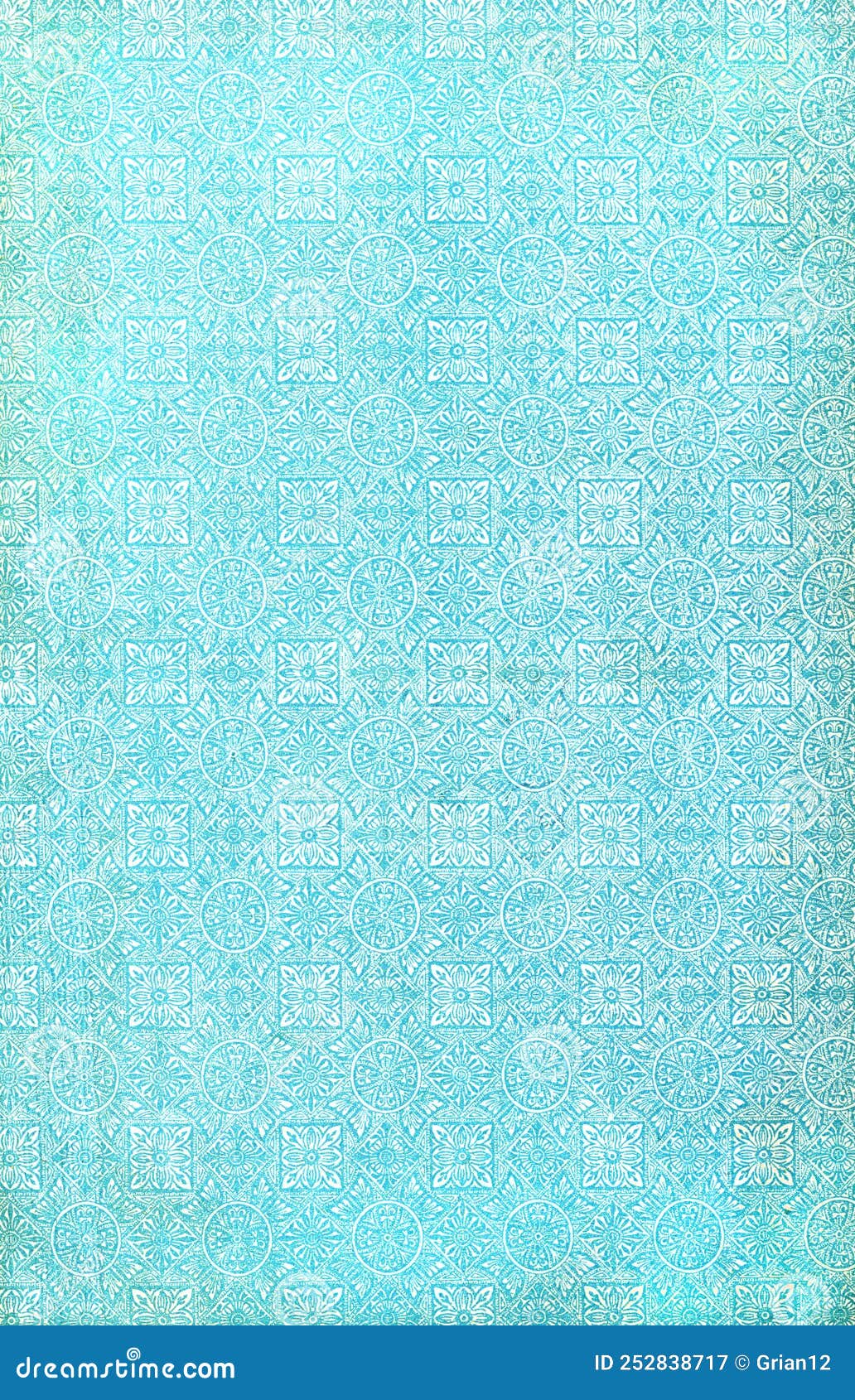 Pattern Design of Victorian Antique Turquoise Paper Stock Image - Image ...