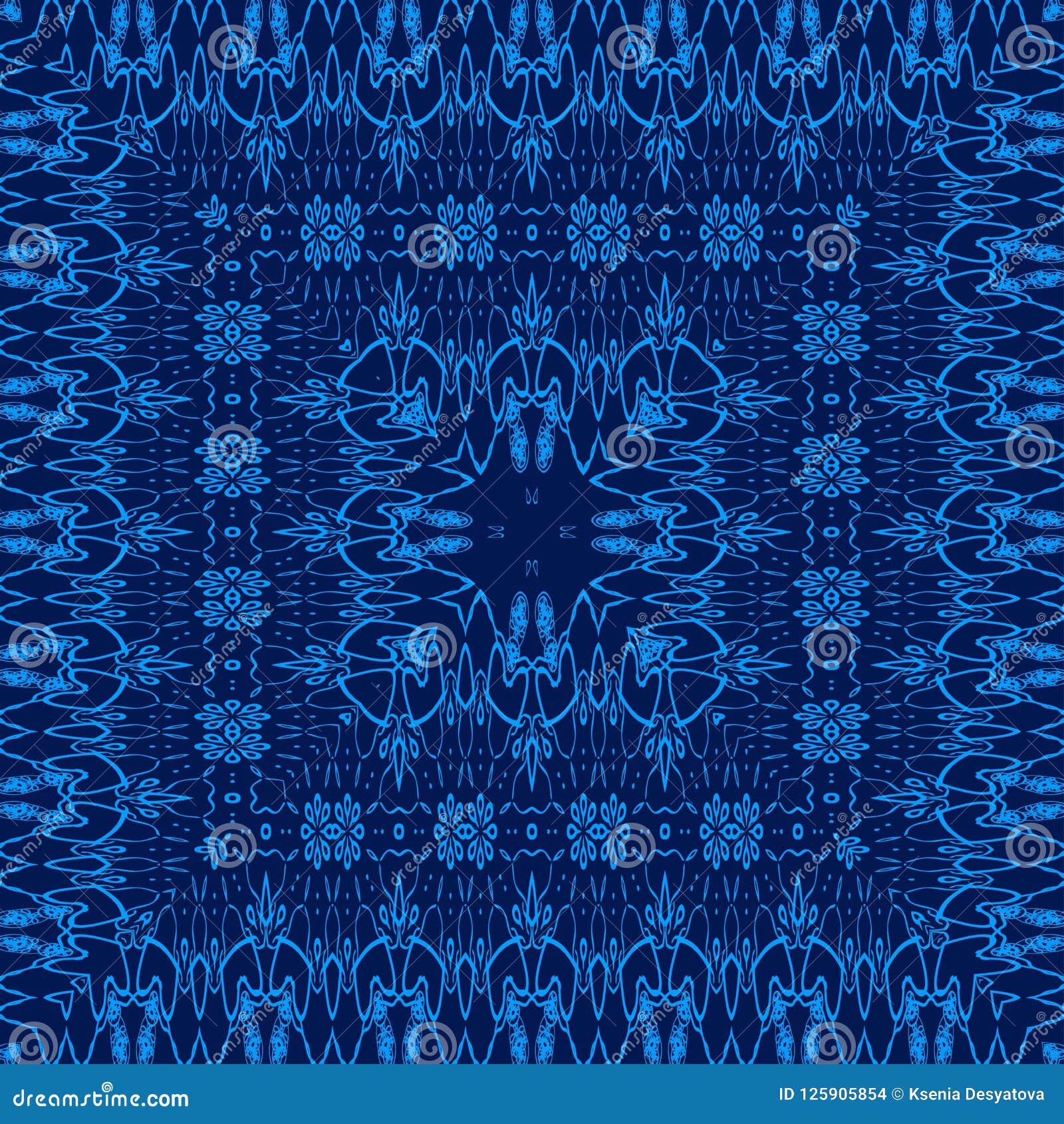 Blue lace pattern stock illustration. Illustration of circle - 125905854