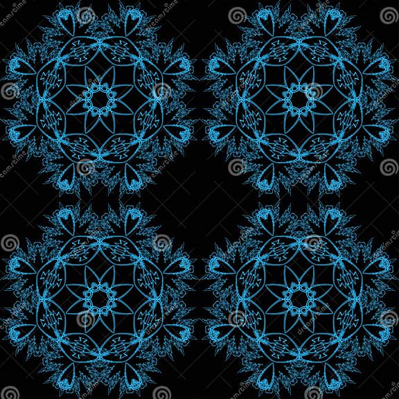 Blue lace pattern stock illustration. Illustration of complex - 125979484
