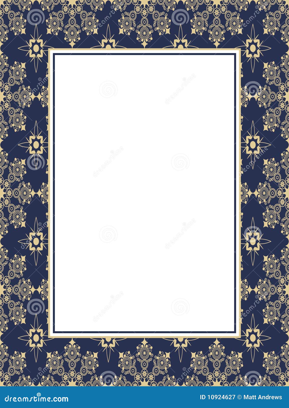 Blue Pattern Frame with Text Box Stock Vector - Illustration of swirl ...