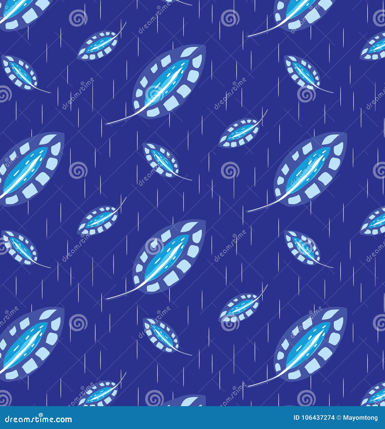 Blue pattern leaves stock vector. Illustration of foliage - 106437274