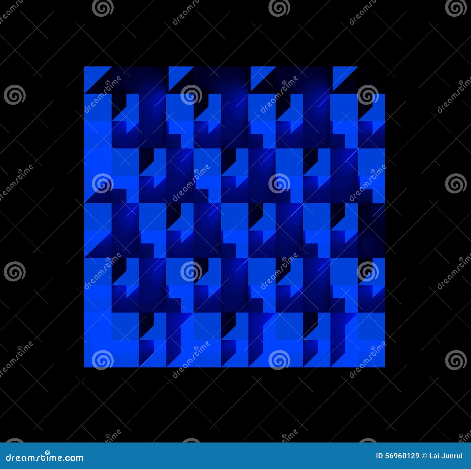 A Blue Pattern of Many Boxes Stock Illustration - Illustration of ...