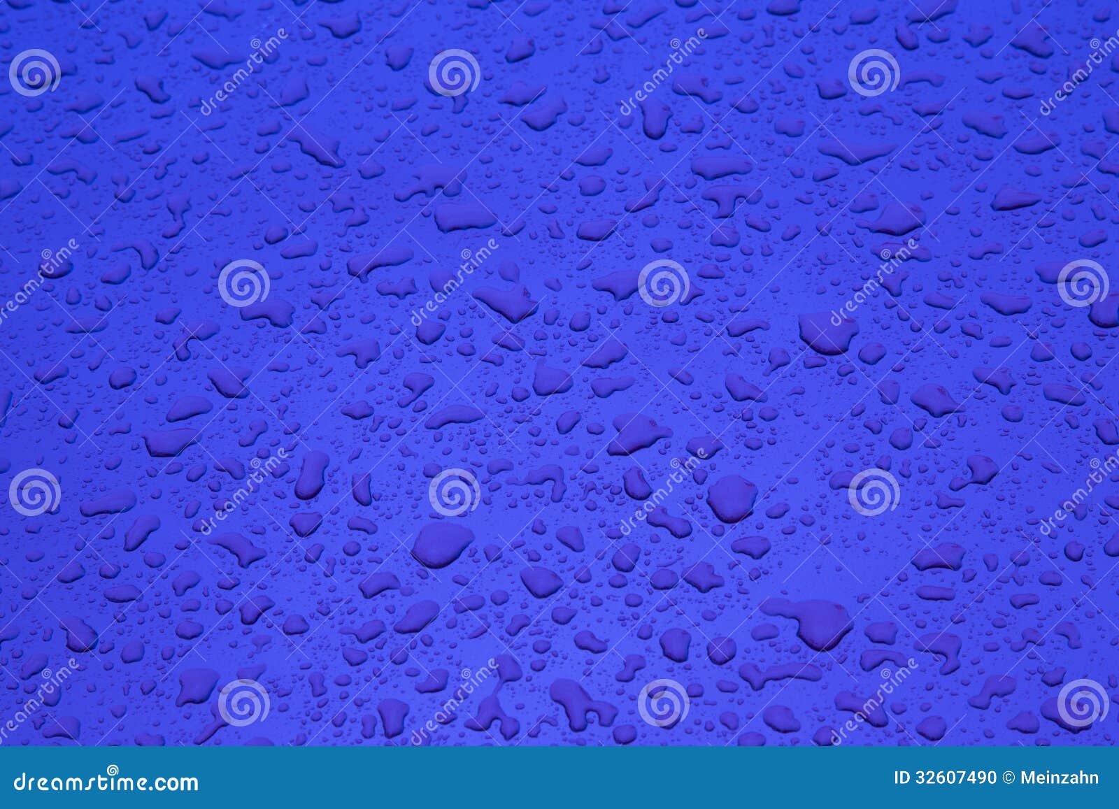 Blue pattern of raindrops stock photo. Image of metal - 32607490