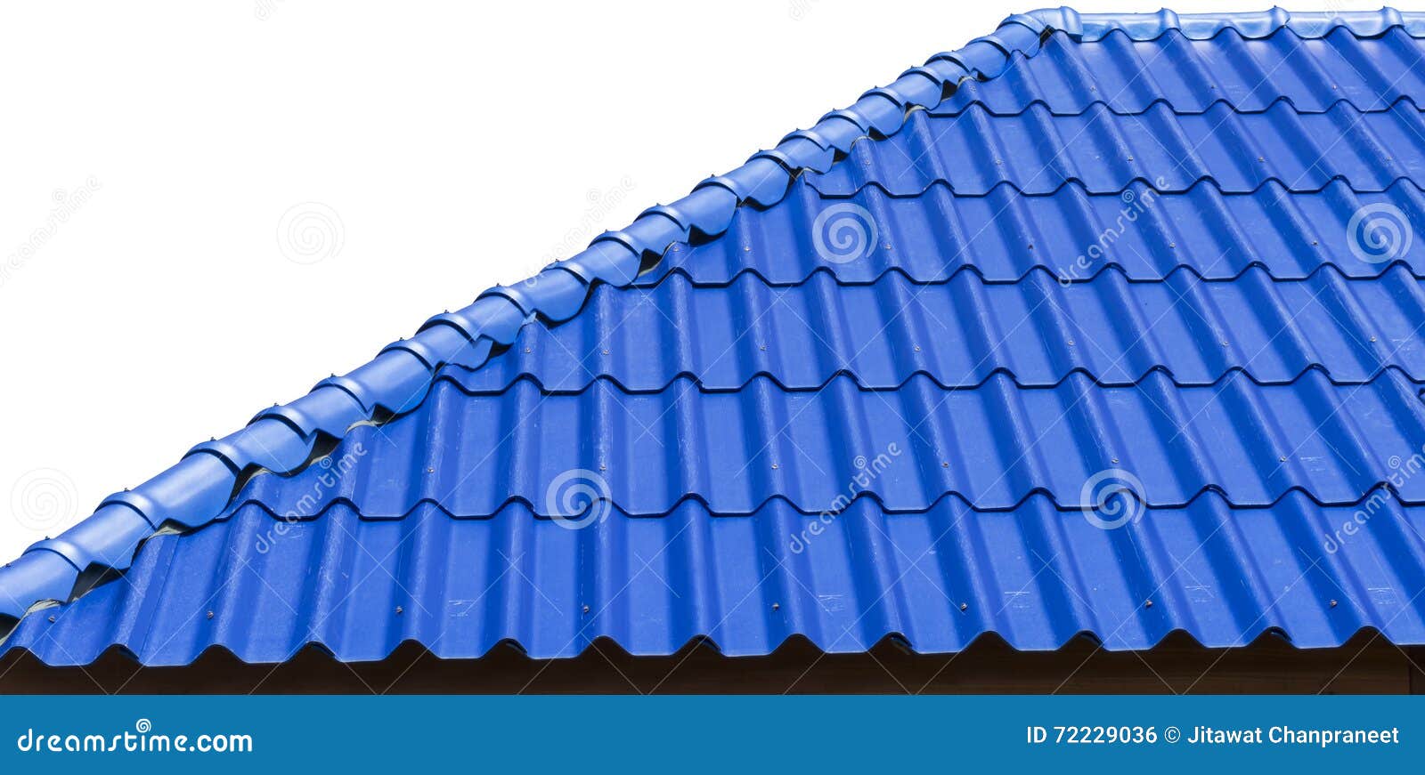 The Blue Pattern Roof Texture with Sky Background Stock Photo - Image ...