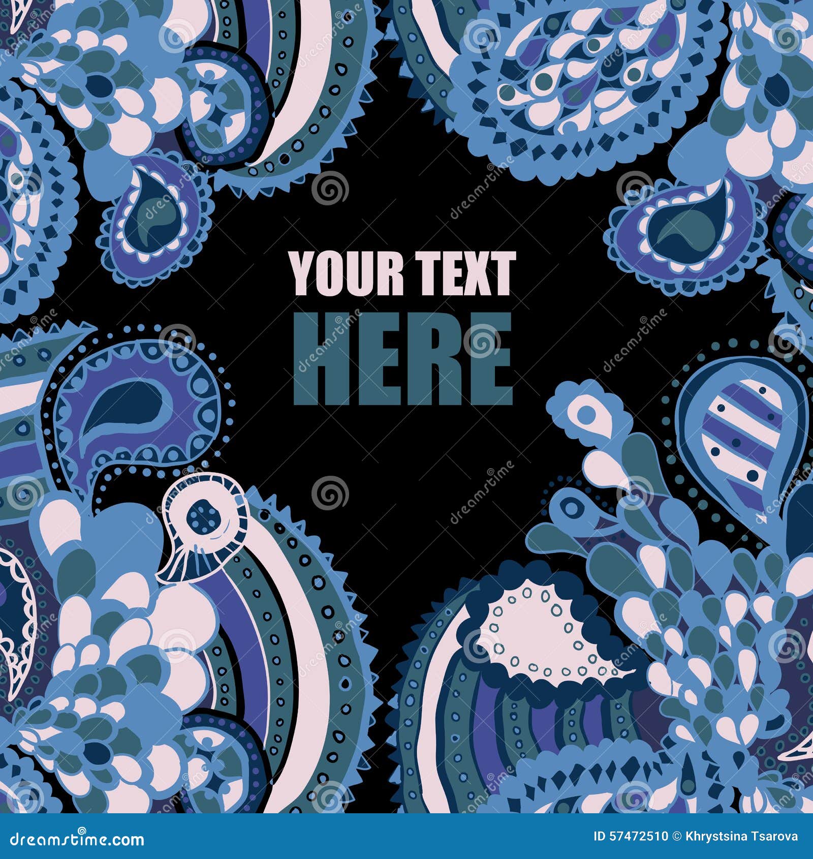 Blue pattern stock vector. Illustration of decorative - 57472510