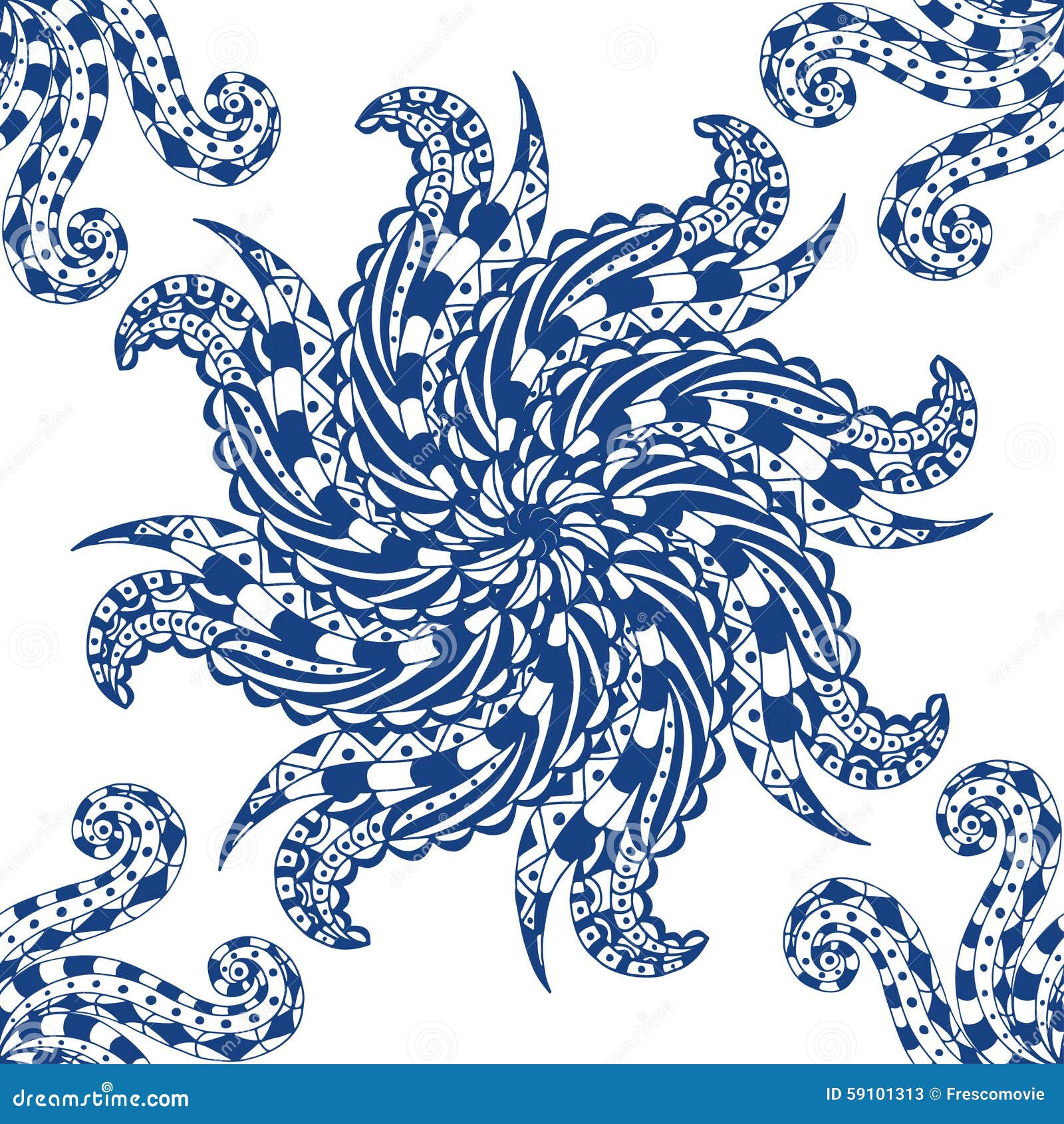 Blue pattern. stock vector. Illustration of fantasy, background - 59101313