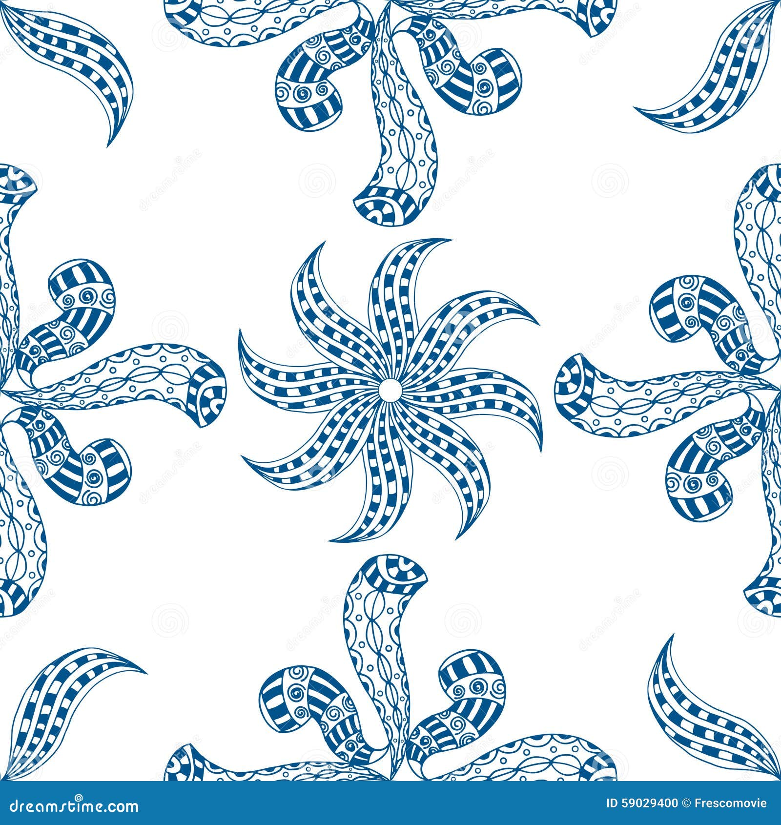 Blue pattern. stock vector. Illustration of fantasy, asian - 59029400